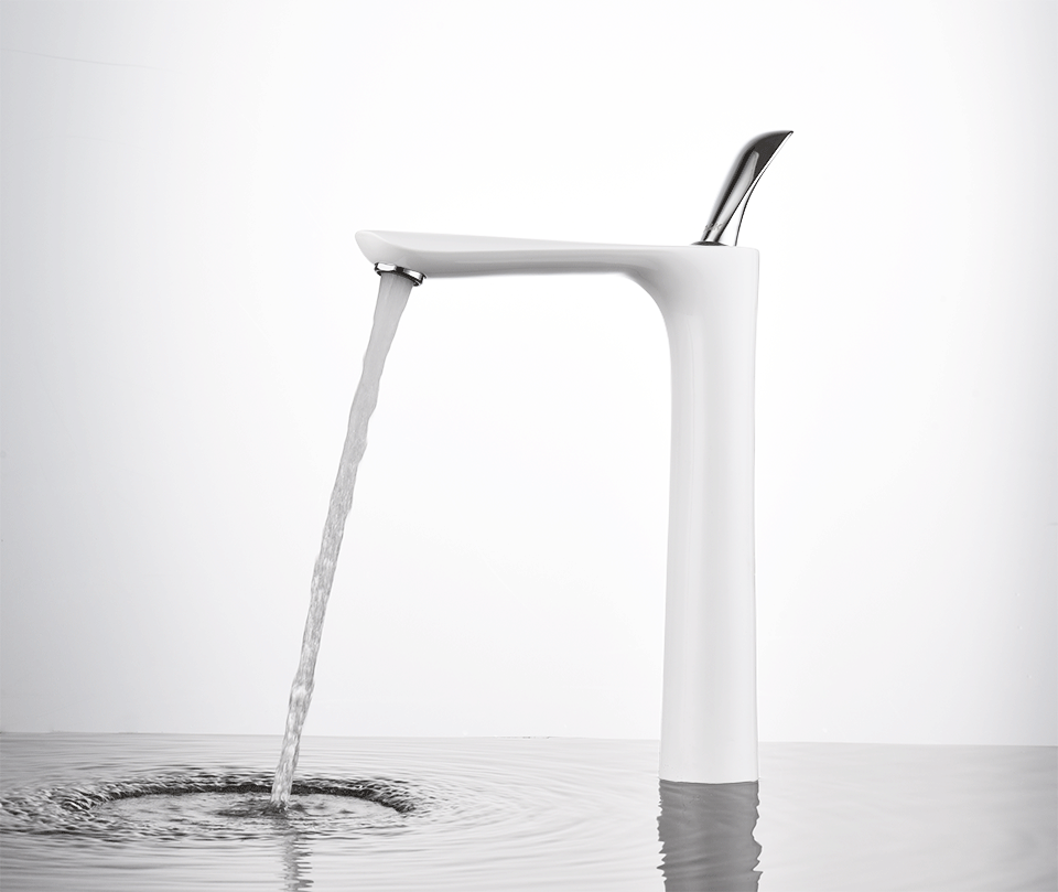 Смеситель для раковины D&K Baciano DA1032056 белый, немецкий