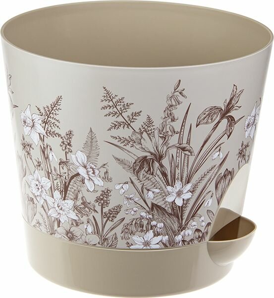 Кашпо для цветов IDEA Ника Деко 1,6 л нарциссы М3077 полипропиленовый