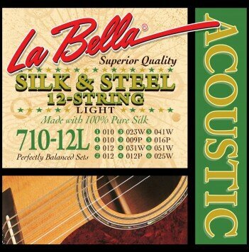 Струны для акустической гитары La Bella 710-12L 10-51