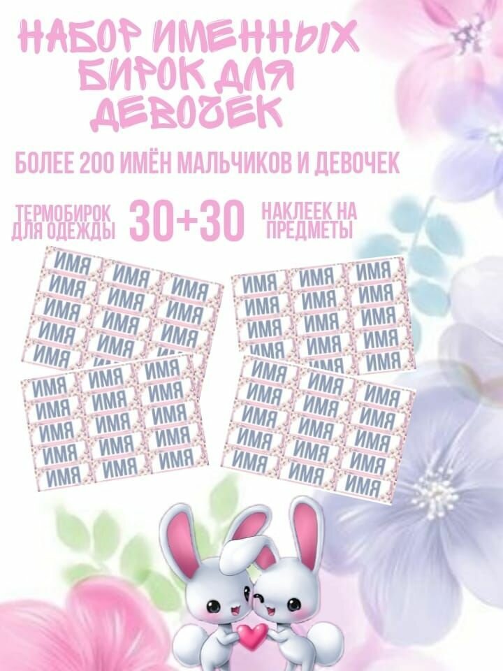 Набор бирок с именем Алена