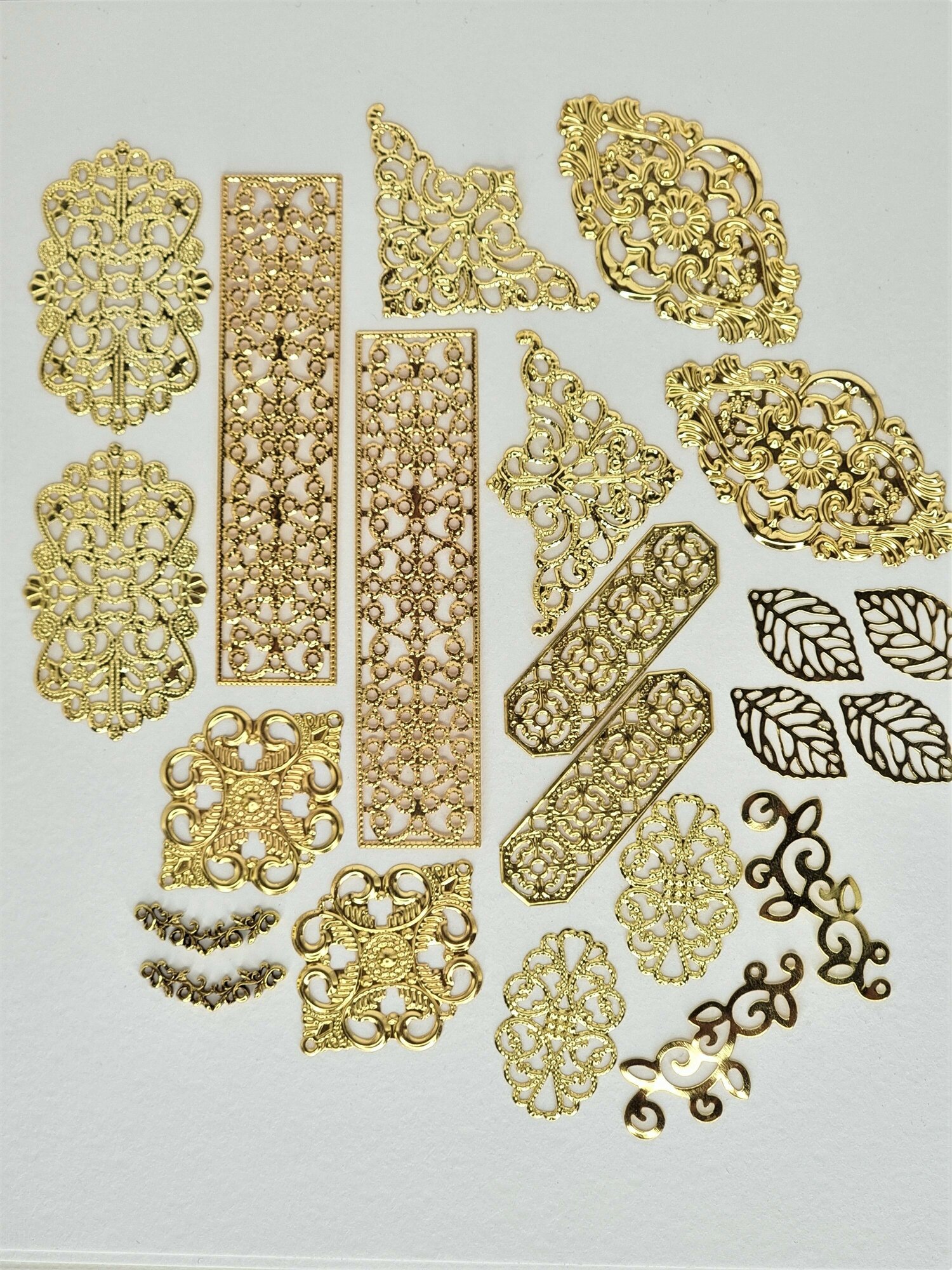 Филигрань 23-85мм. Цвет Золото. 22шт.