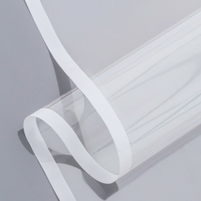 Пленка для цветов и букетов, глянцевая прозрачная «Полоса», 57 ± 2 см × 10 м, белый