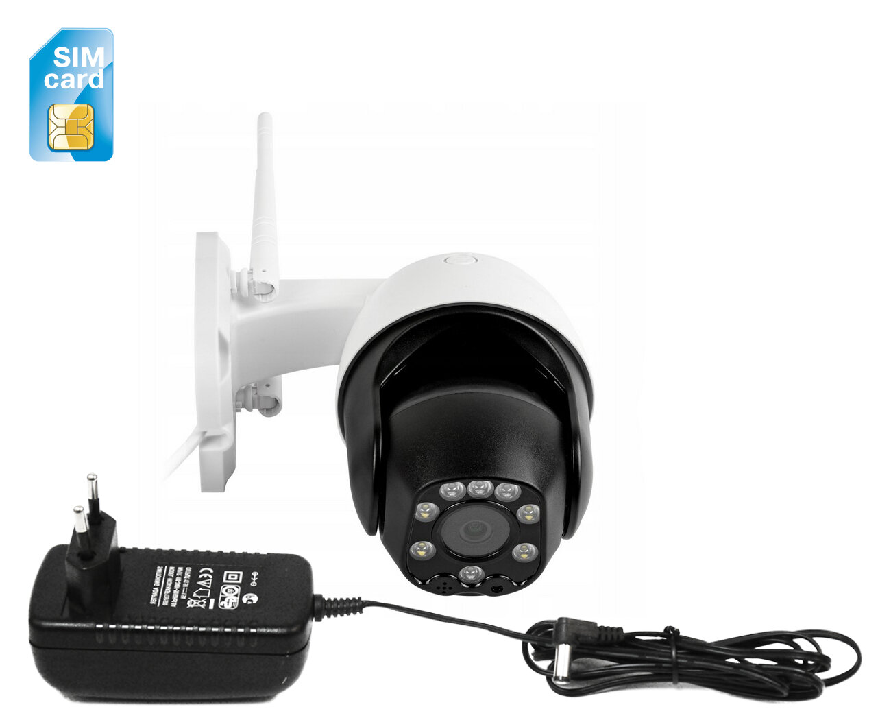 Уличная беспроводная 4G влагозащищенная IP66 IP-камера видеонаблюдения 5Mp Линк-5MP NC39G (8G)(3G/4G) (U56828LU). ИК, SD карта, микрофон и динамик