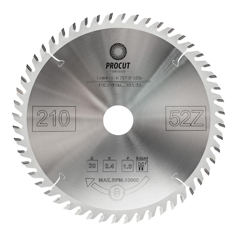 Пильный диск по дереву, фанере, ЛДСП, МДФ, пластикам 210x30x2.4/1.6 Z=60 ATB PROCUT 797.2103060F