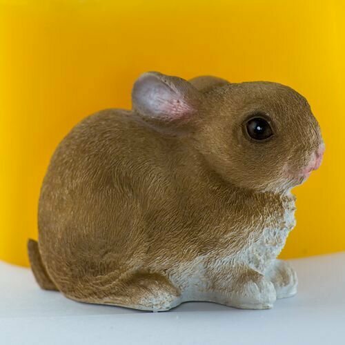 Силиконовая форма для мыла Кролик №2 3D, для свечей, гипса 1шт 7 х 4 х 6 см