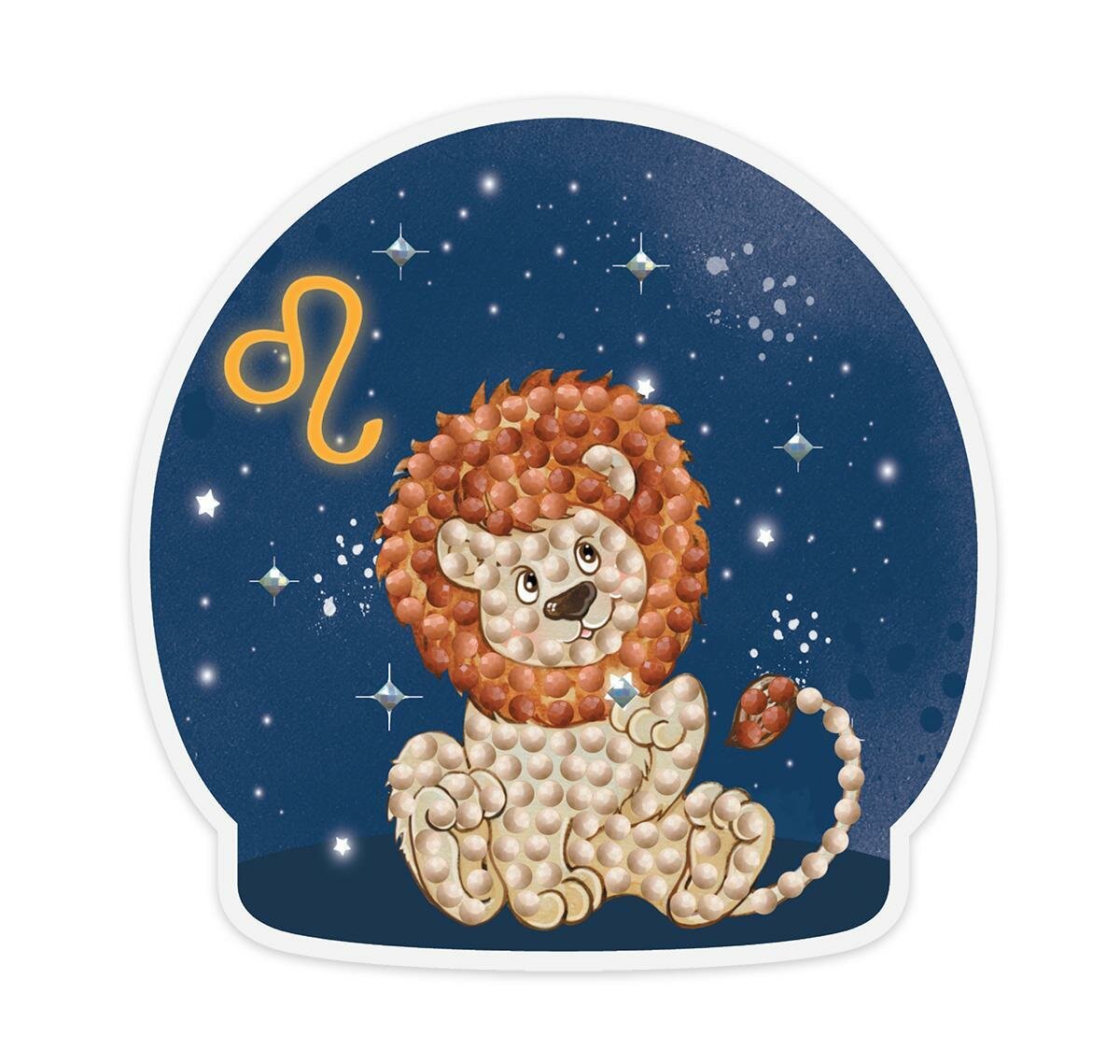 Кристальная (алмазная) мозаика фрея ALVM-065 магнит "Знаки зодиака. Лев"