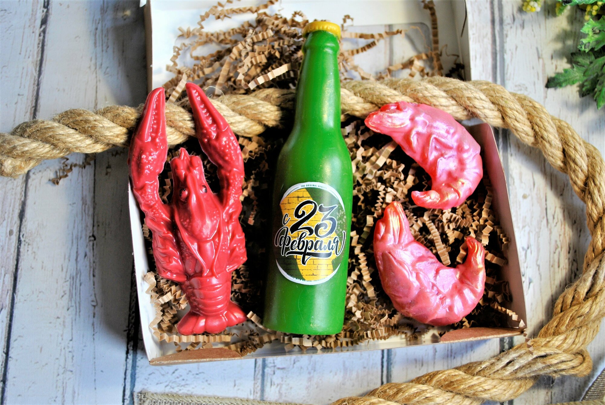 Формы для мыла "Бутылка пива, креветки, рак"-3 шт.