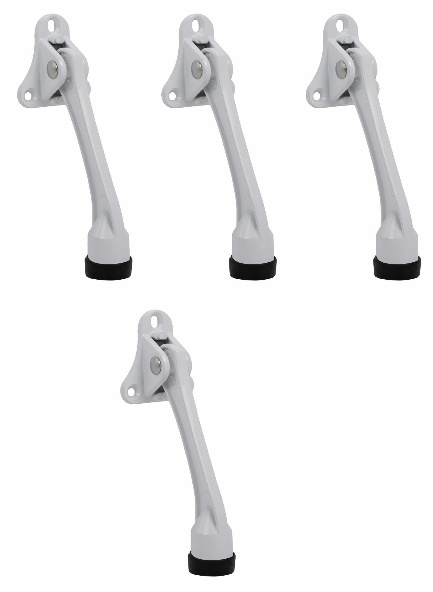 Упор дверной напольный Fuaro STOPPER-100 WH (белый) козья ножка (комплект 4 штуки)