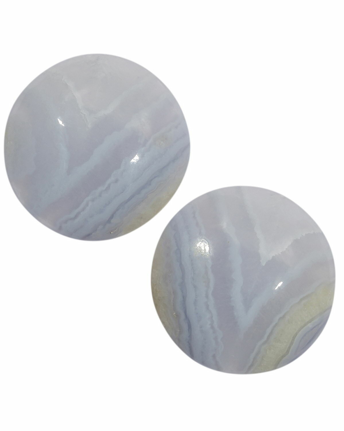 Кабошон голубой агат 30х30х7 мм.