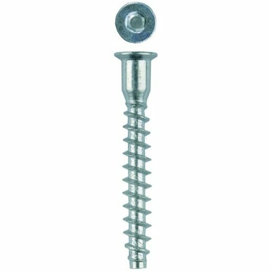 Зубр Винт-конфирмат оцинкованный, шестигранный шлиц, 7,0ммx50мм, 2000шт, 4-308050-70-050