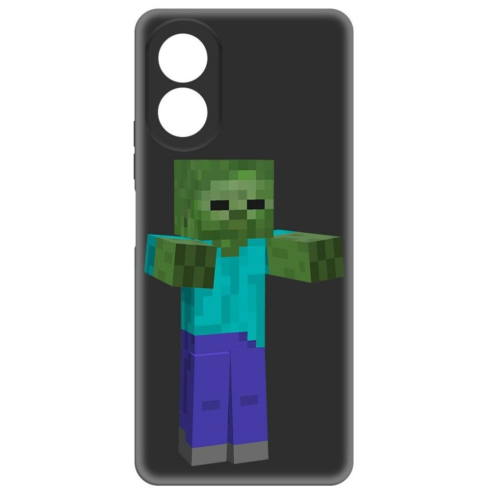 Чехол-накладка Krutoff Soft Case Minecraft-Гигант для Oppo A38 4G черный