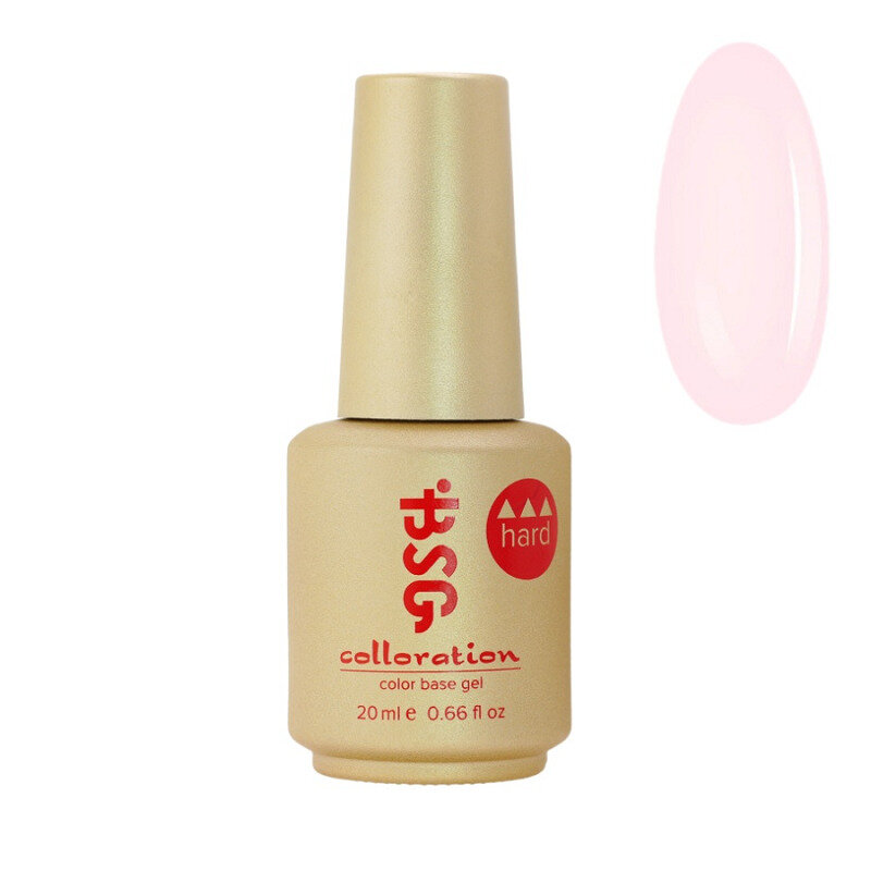 BSG Цветная жесткая база Colloration Hard №01 - Прозрачно-розовый оттенок (20 мл)