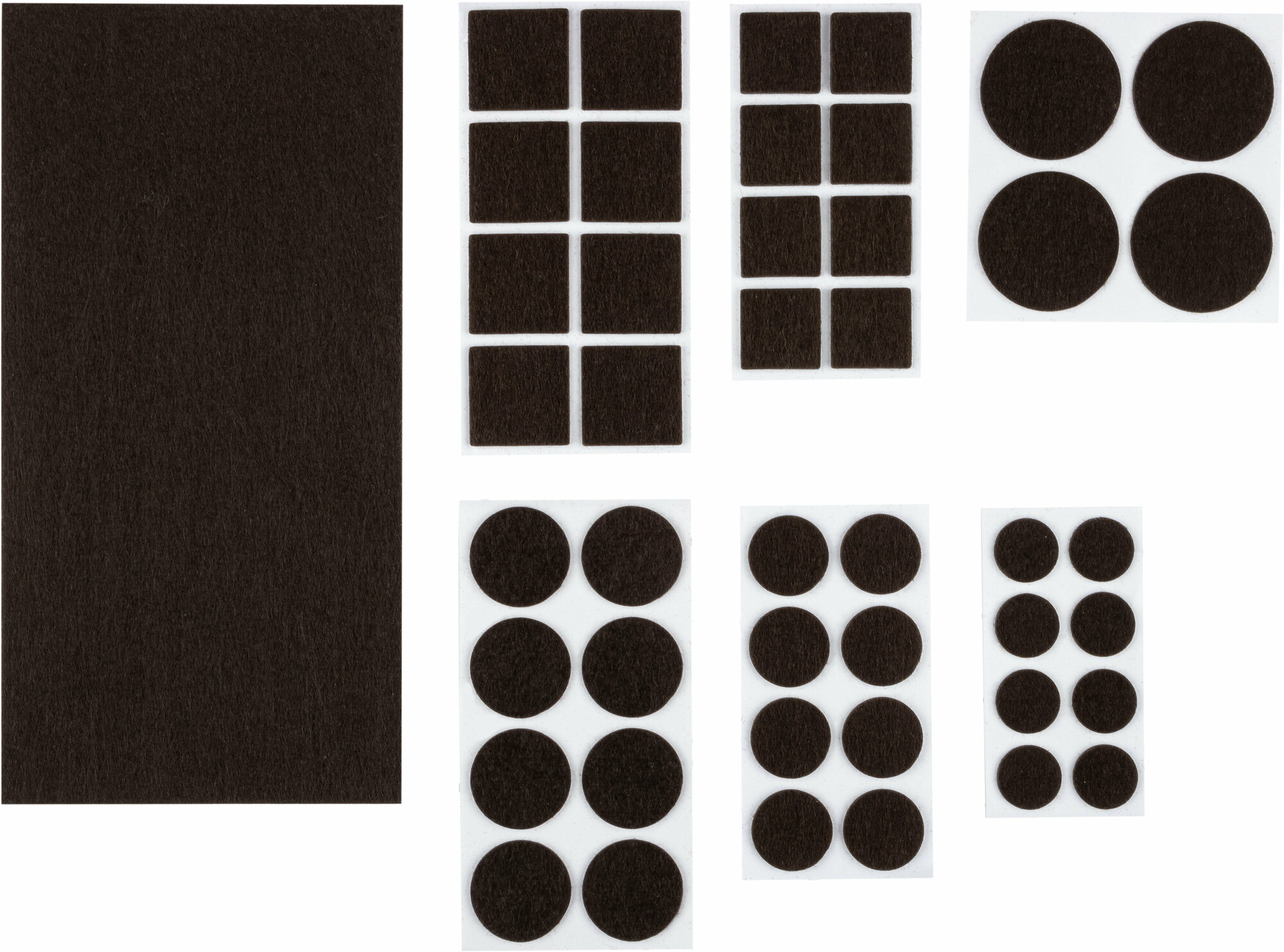 Набор самоклеящихся накладок - протекторов для мебели "Рыжий Кот", 45 шт.