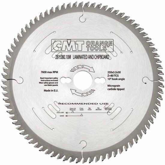Пильный диск по дереву Cmt 281.096.12M, 300X30X3,2/2,2 10° TCG Z=96