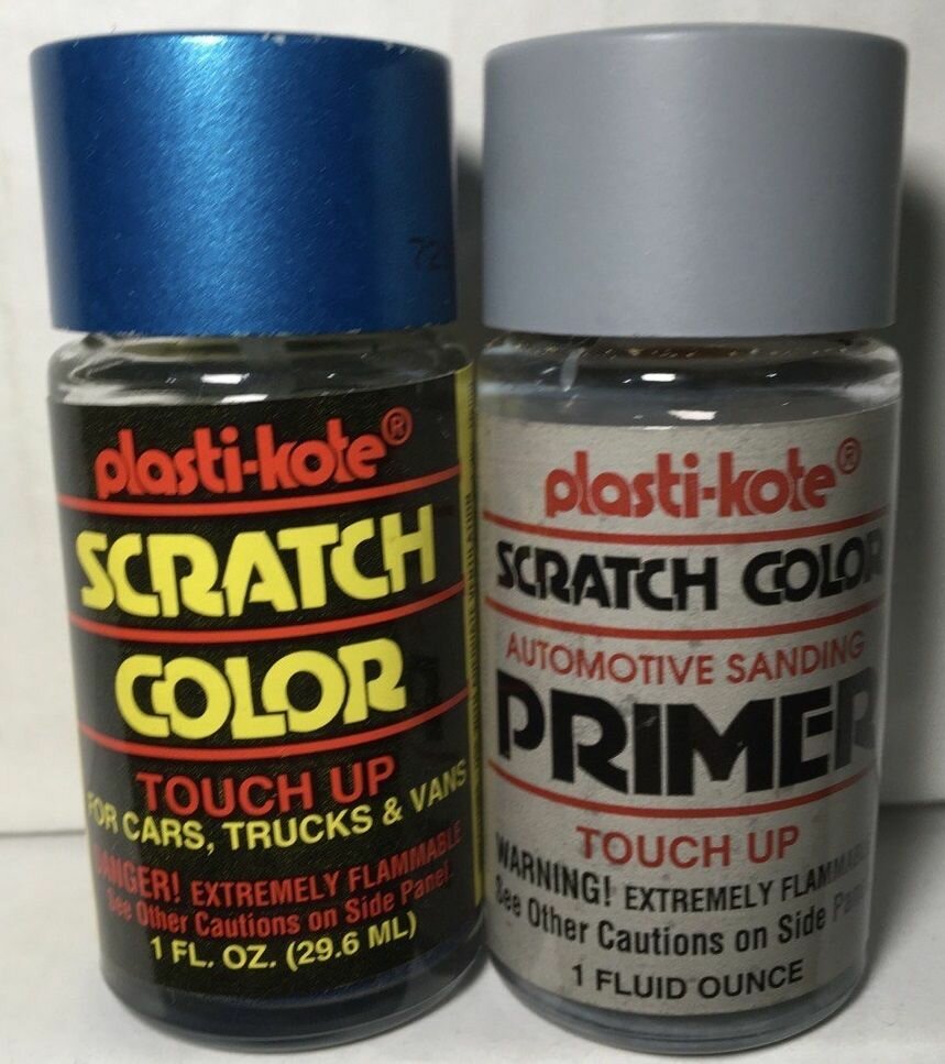 GMA86:24, 24, WA8928 Краска для Hummer (Хаммер) Bright Blue Синий Перламутровый металлик + Грунт Серый - набор 30+30 мл с кисточками Эмаль для сколов