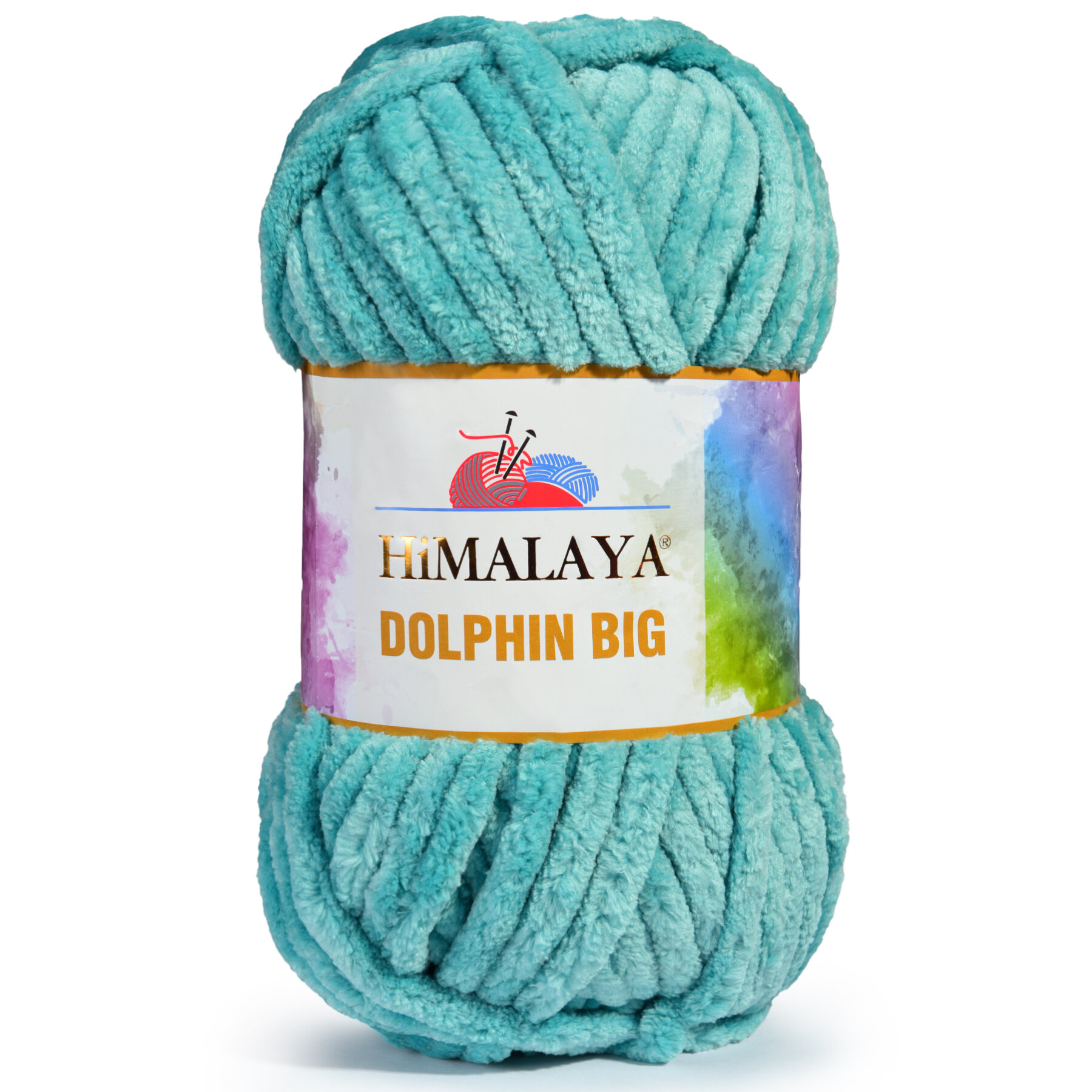 Пряжа Himalaya DOLPHIN BIG 100% Полиэстер, 200гр/80м, (76732 светло-изумрудный) 1 упаковка (3 мотка)
