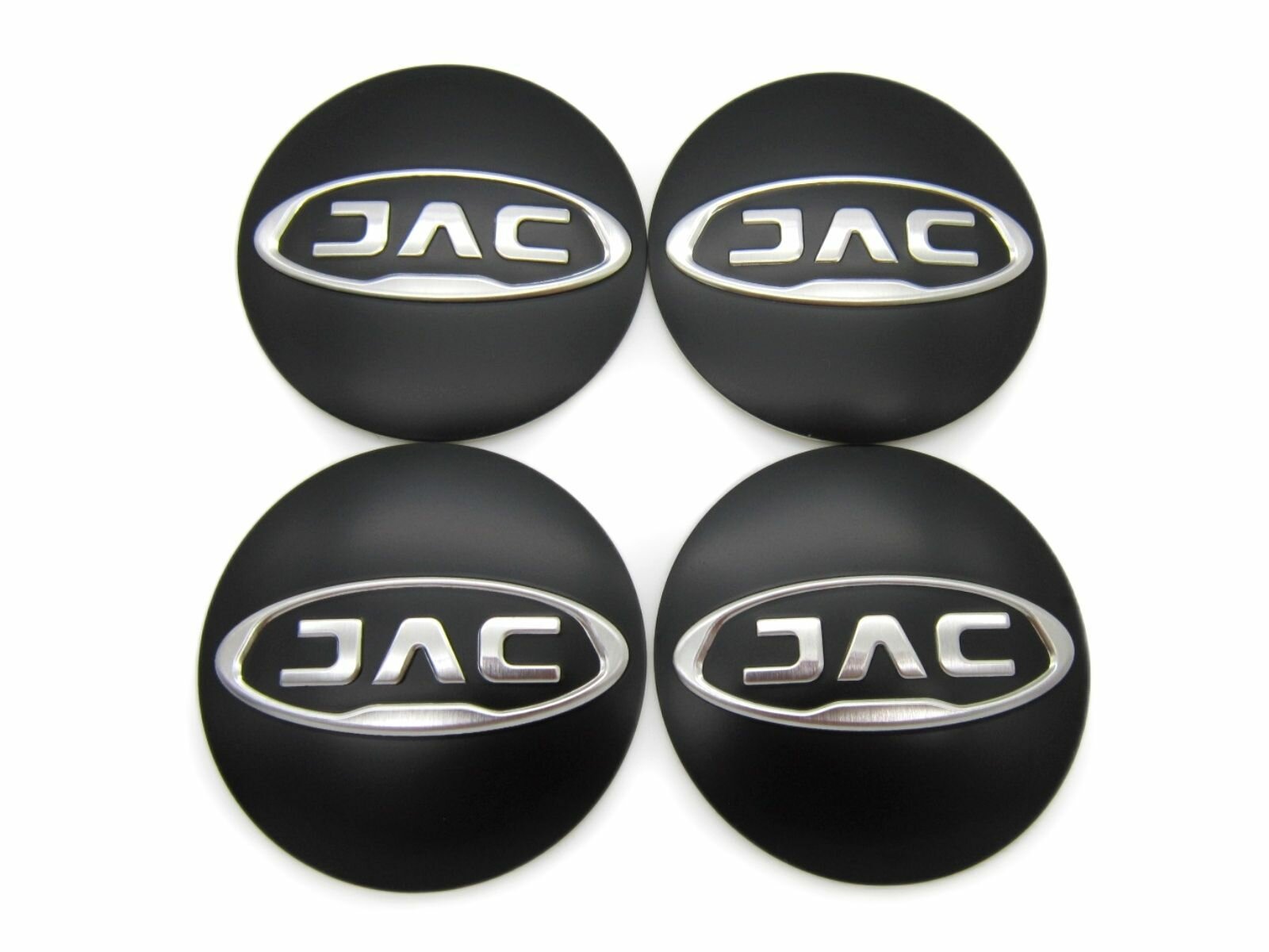 Наклейки на колесные диски JAC black D-65 mm, комплект 4 шт.
