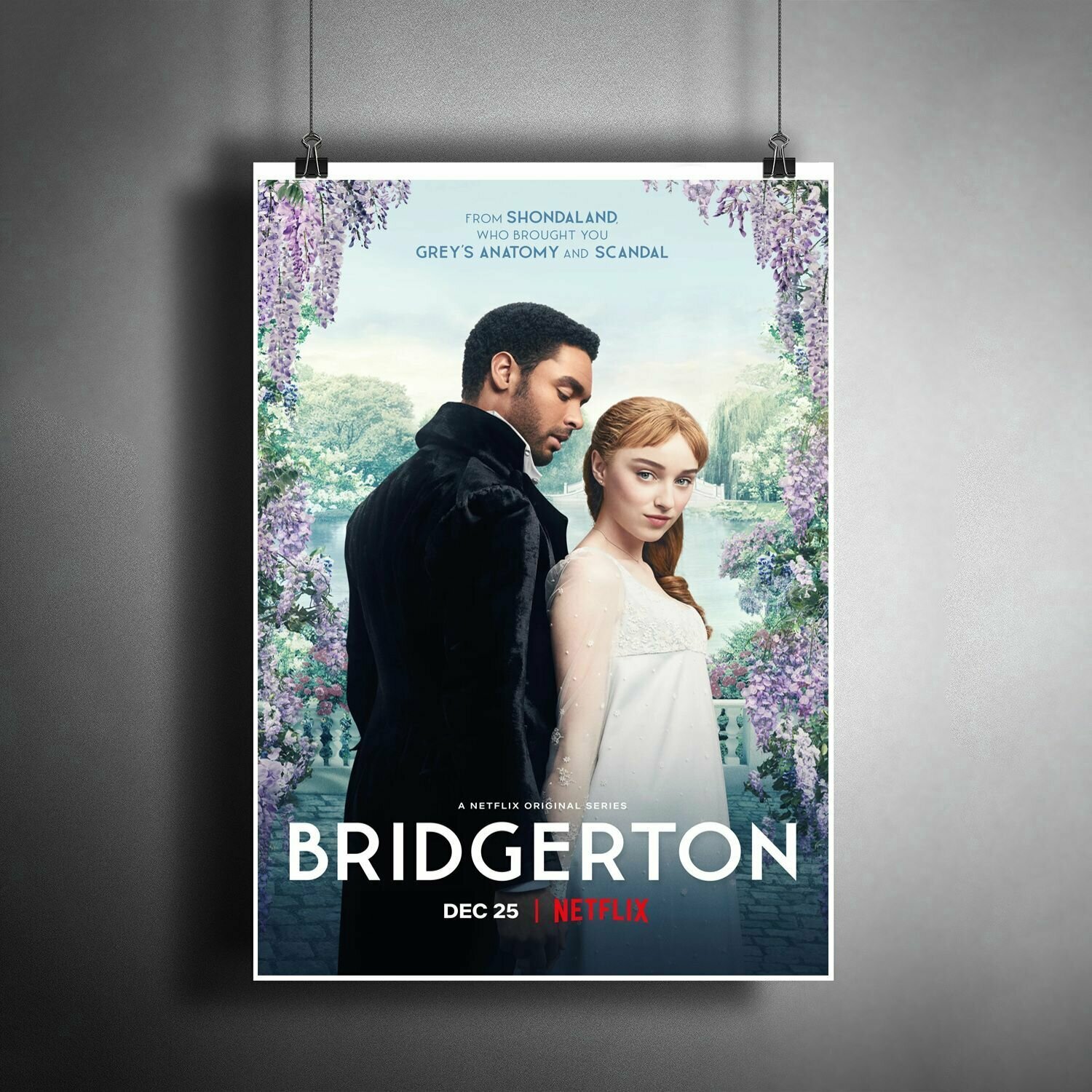 Постер плакат для интерьера "Сериал: Бриджертоны. Bridgerton" / Декор дома, офиса, комнаты, квартиры, детской A3 (297 x 420 мм)