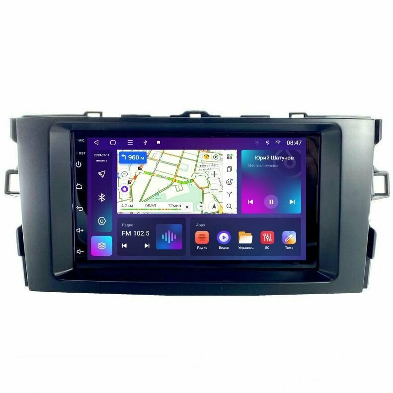 Магнитола Epic T18 Toyota Auris 2006-2012 - Android 12 - Процессор 8 ядерный - Память 6+128Gb - Carplay - DSP - Sim