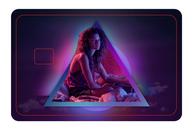 Наклейка на банковскую карту, стикер на карту, маленький чип, мемы, приколы, комиксы, стильная наклейка мемы, Зендая, Эйфория