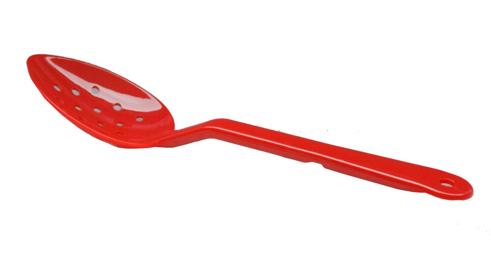 Ложка для салата пластиковая L-32.5см перфорированная
