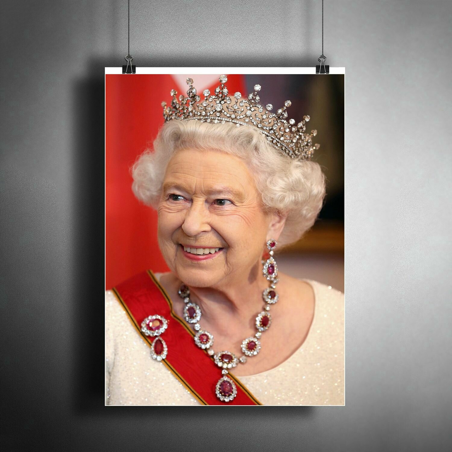 Постер для интерьера Королева Елизавета II /A3 (297x420 мм)
