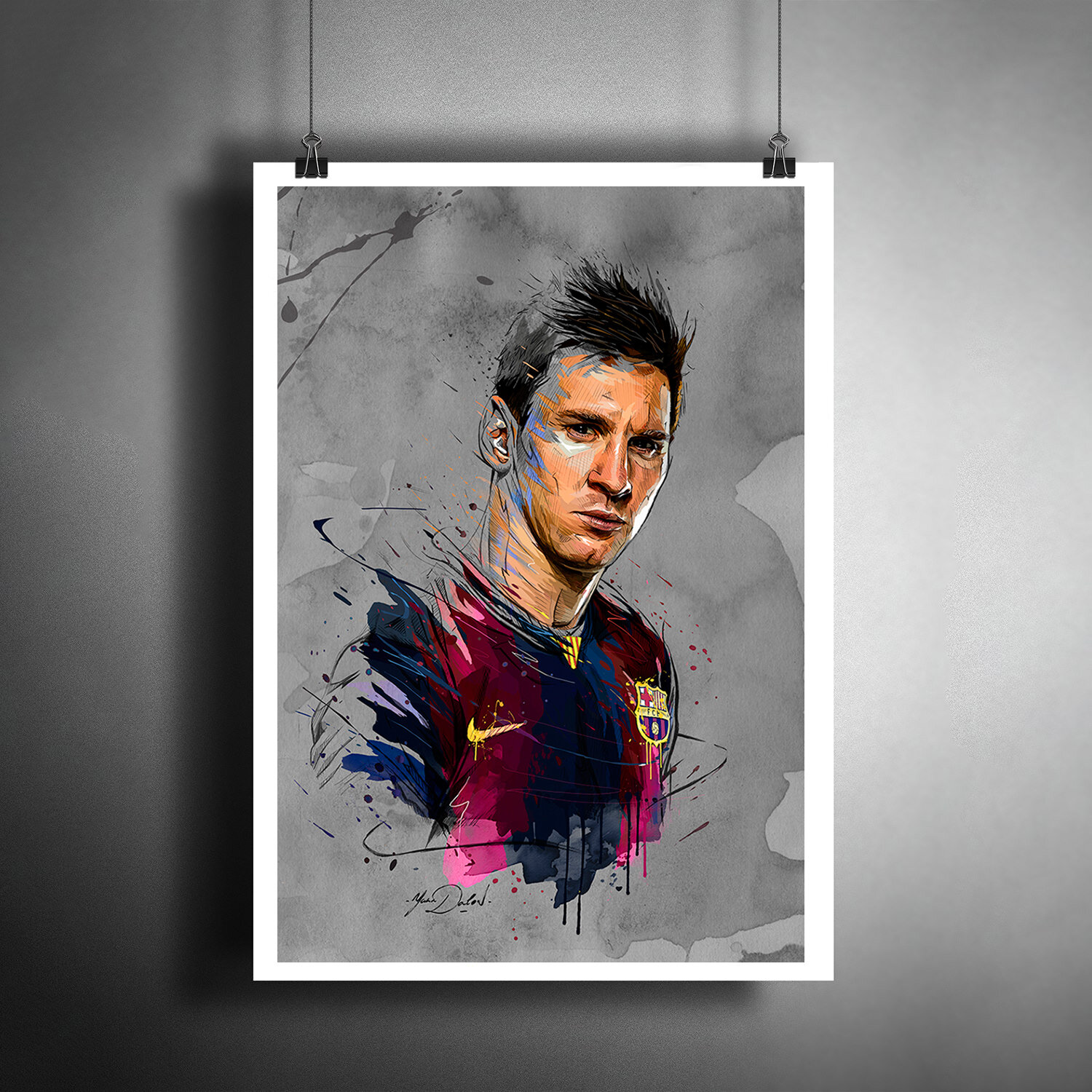 Постер для интерьера: Футбол, Лионель Месси/A3 (297x420 мм)