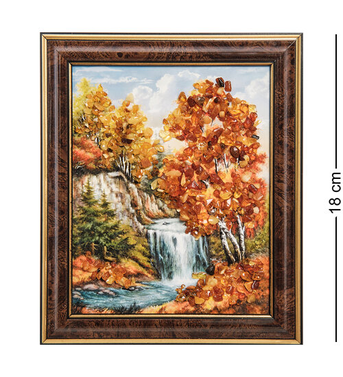 Картина Водопад (с янтарной крошкой) H-18см AMB-04/4 113-708537