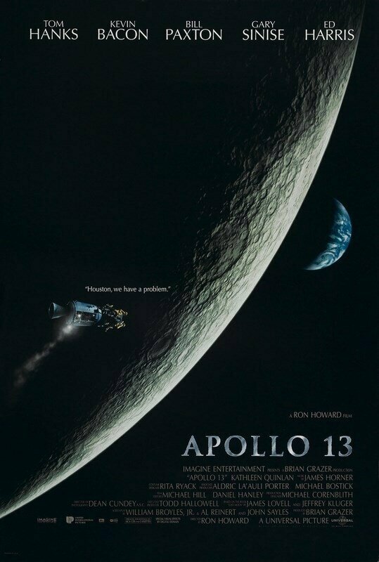 Плакат, постер Аполлон 13 (Apollo 13), Рон Ховард на холсте, размер 30х42см