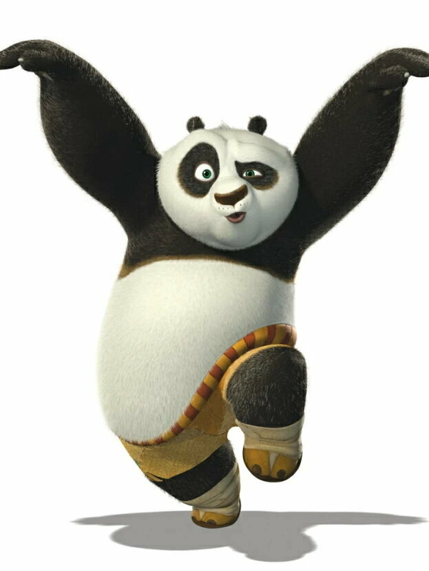 Плакат, постер Kung-Fu Panda, Кунг-фу Панда на холсте, размер 21х30см