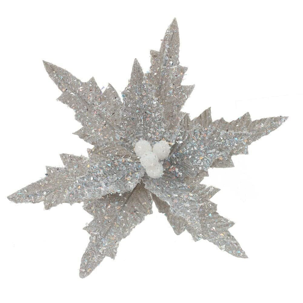 Цветок искусственный "Пуансеттия", L=27 W=27 H=39 см