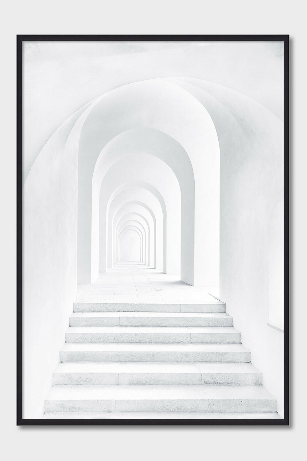 Постер для интерьера Postermarkt Белая архитектура минимализм #11, 30х40 см в черной рамке
