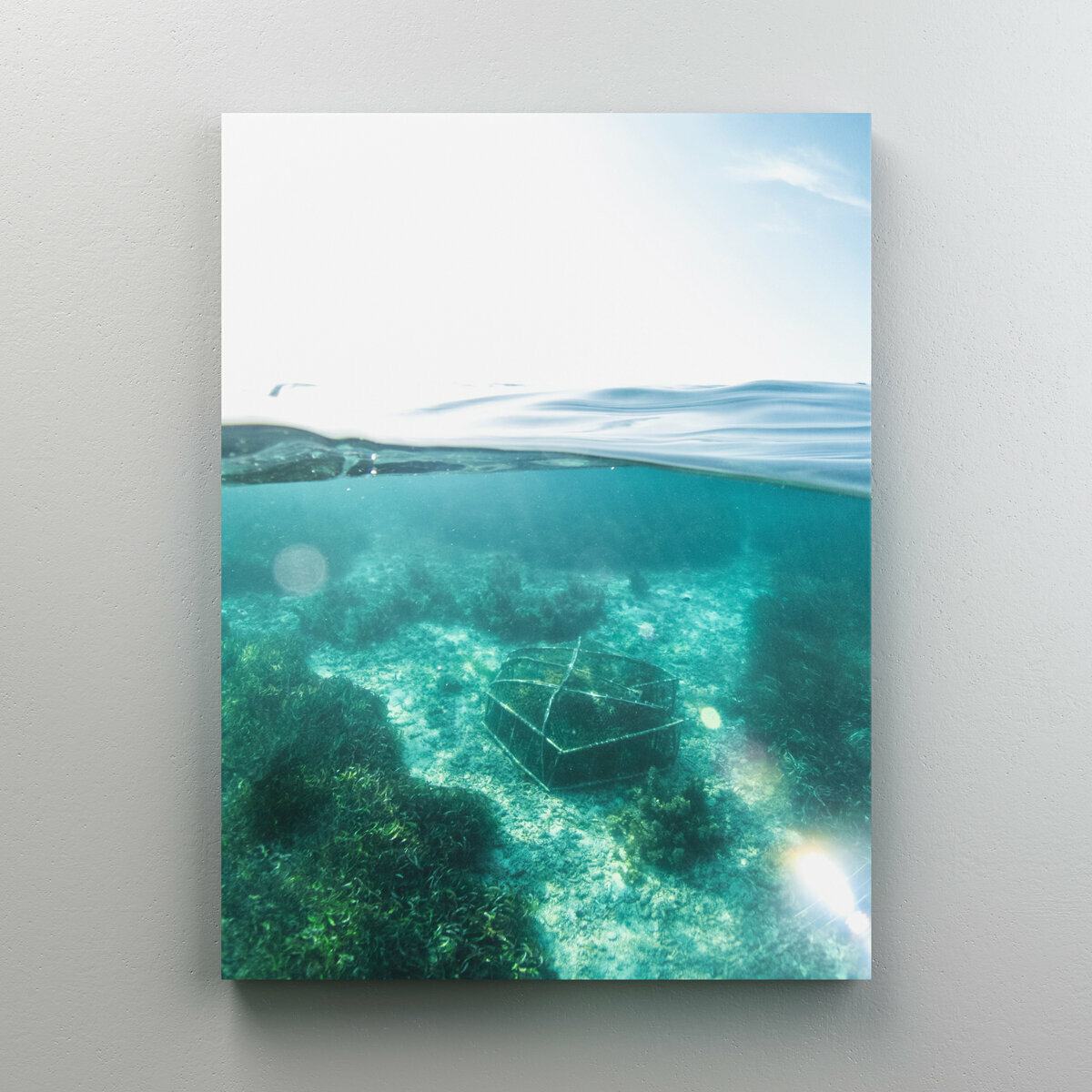 Интерьерная картина на холсте "Клад под водой" пейзажи, моря, размер 22x30 см