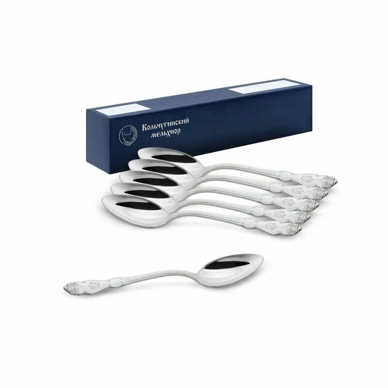 Кольчугинский мельхиор Набор столовых ложек "Герб" посеребрение 6 пр. (КМ8800601)