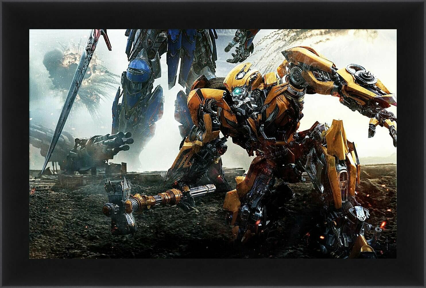 Плакат, постер Трансформеры Бамблби на бумаге, размер 21х30см