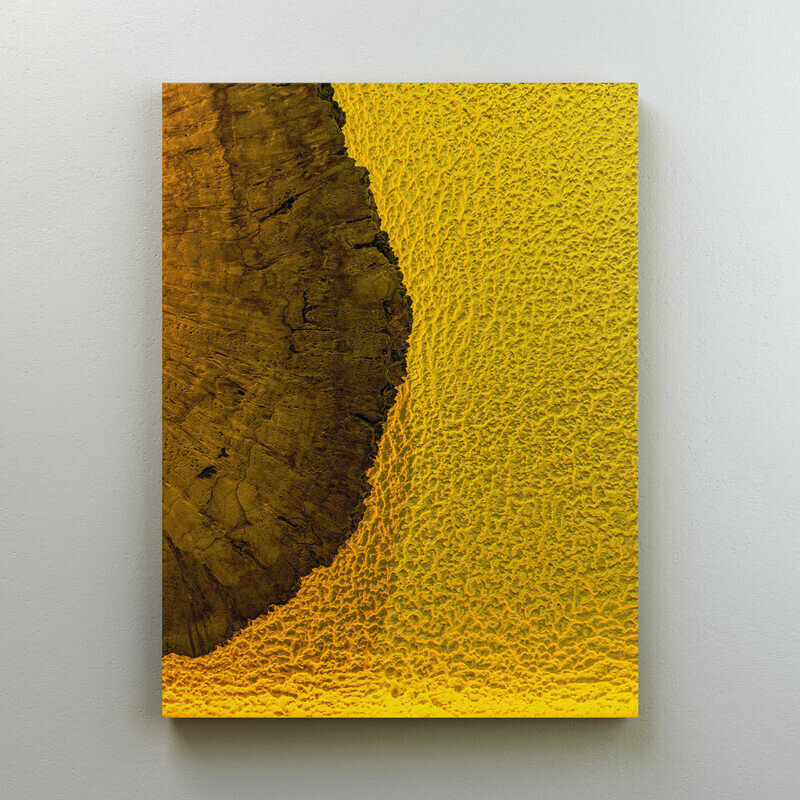 Интерьерная картина на холсте "Абстракция - желты песок", размер 30x40 см