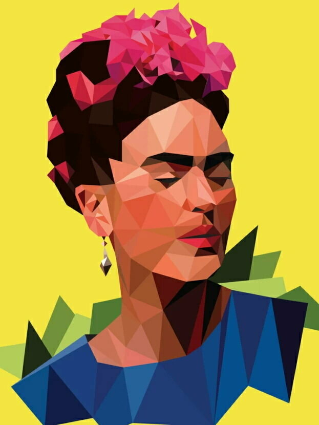 Плакат, постер Frida Kahlo, Фрида Кало на бумаге, размер 21х30см
