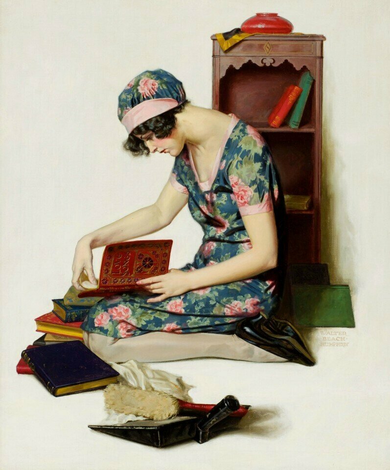 Плакат, постер Mi pasatiempo favorito es leer/За чтением на холсте, размер 60х84см