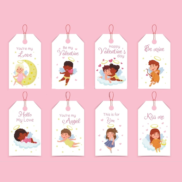 Наклейки стикеры Открытки с ангелочками