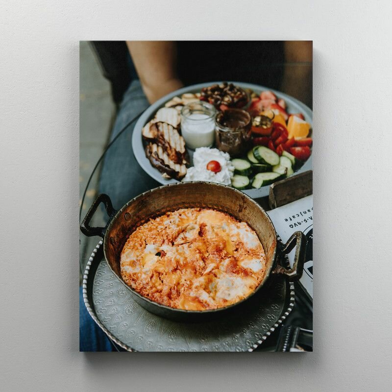 Интерьерная картина на холсте "Французская фритата - для кухни, кафе и ресторанов" размер 30x40 см