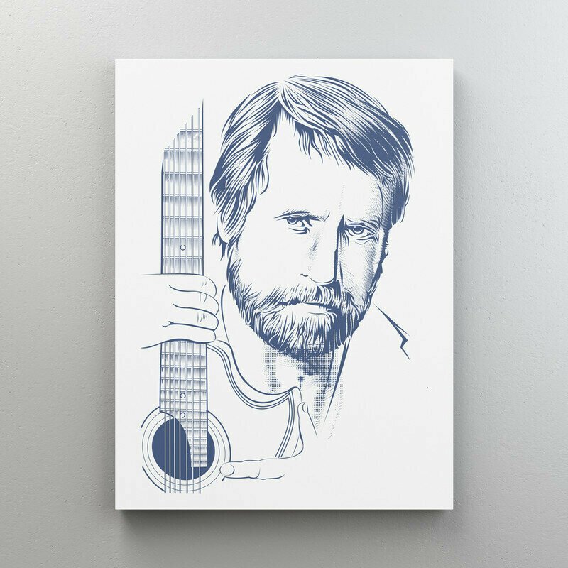 Интерьерная картина на холсте "Владимир Высоцкий" размер 45x60 см