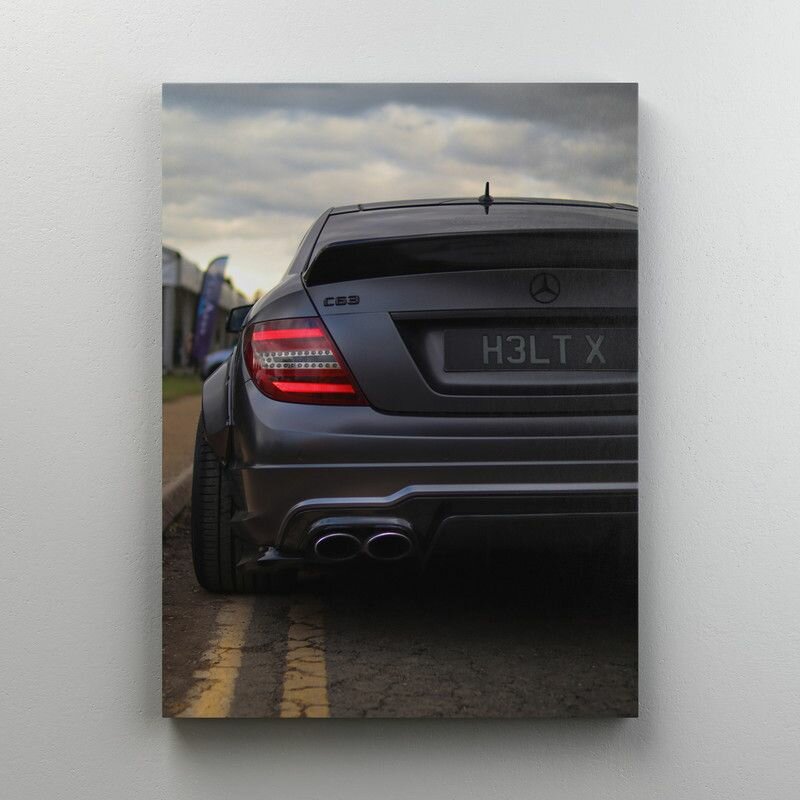 Интерьерная картина на холсте "Mercedes-Benz C36 AMG - Немецкий автомобиль" размер 45x60 см