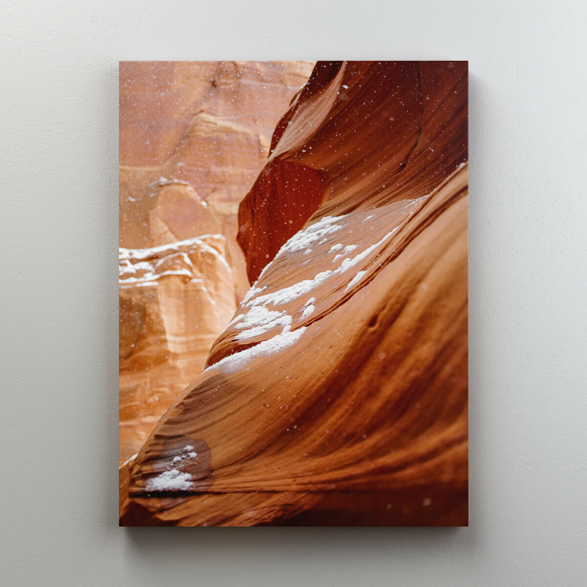 Интерьерная картина на холсте "Ущелье в снегу" природа, пейзажи, размер 22x30 см