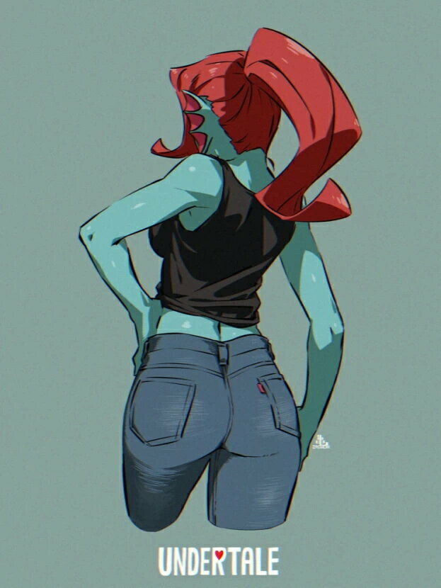 Плакат, постер Undertale-Undyne на бумаге, размер 21х30см