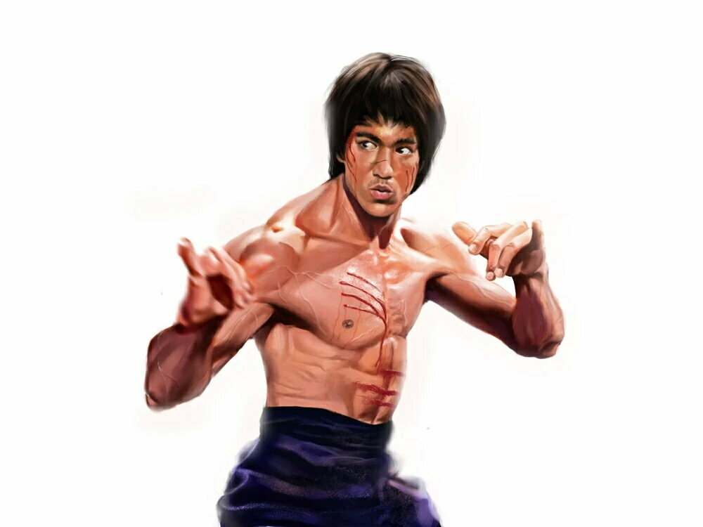 Плакат, постер Брюс Ли, Bruce Lee на бумаге, размер 30х42см