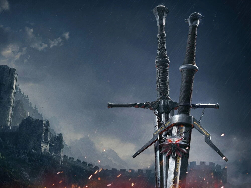 Плакат, постер Witcher 3, Wild Hunt, Ведьмак на бумаге, размер 30х42см