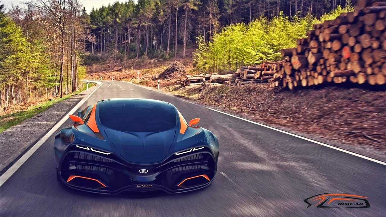 Картина на холсте 110x60 LinxOne "Равен Lada Лес 2014 Лада" интерьерная для дома / на стену / на кухню / с подрамником