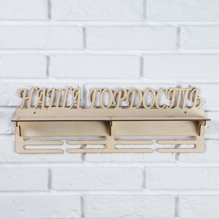 Медальница с полкой "Наша гордость" (45 х 16 х 10 см)