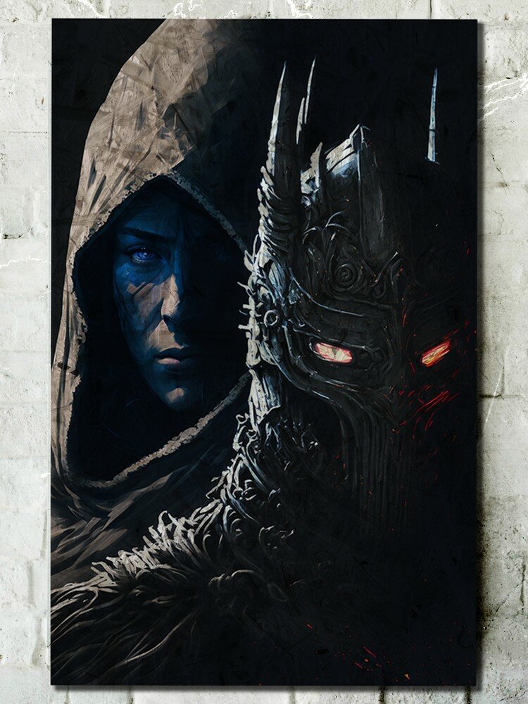 Картина интерьерная на рельефной доске ОСП игры Dark souls арториас - 1784