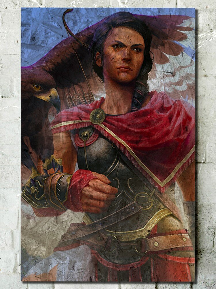 Картина интерьерная на рельефной доске ОСП Игры Assassin's Creed Одиссея - 14011